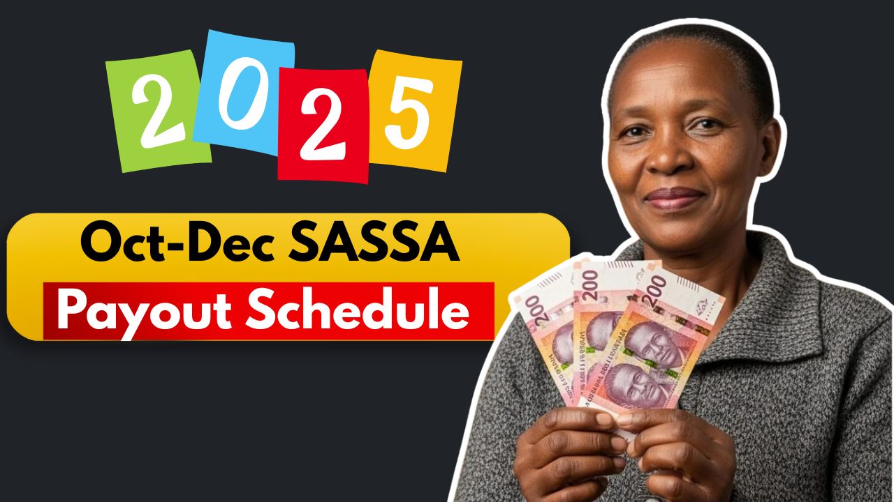SASSA Three Month Calendar October to December 2025 – Deposit Dates ...